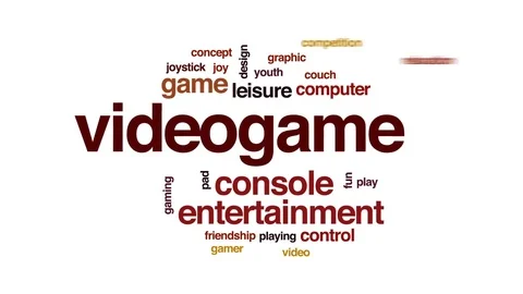 Videogame animated word cloud, text desi... | Stock Video | Pond5
