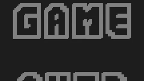 A videogame ending screen, saying Game o... | Stock Video | Pond5