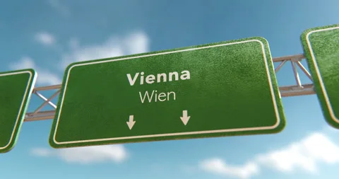 Vienna Sign in a 3D animation | Stock Video | Pond5