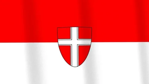 Vienna State realistic flag looping HD b... | Stock Video | Pond5