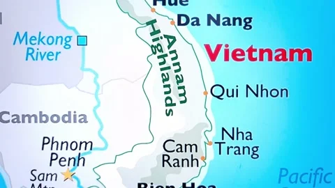 Vietnam Map Digital Stock Footage ~ Royalty Free Stock Videos | Pond5