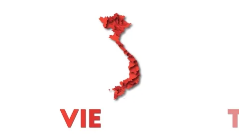Vietnam map showing regions. Animated co... | Stock Video | Pond5