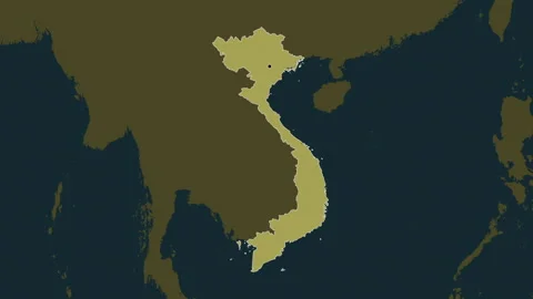 Vietnam map - zoom. Border. Pattern. | Stock Video | Pond5