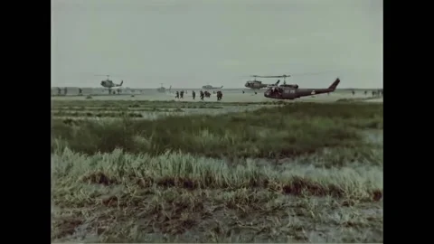Vietnam War - US soldiers rolling cannon... | Stock Video | Pond5