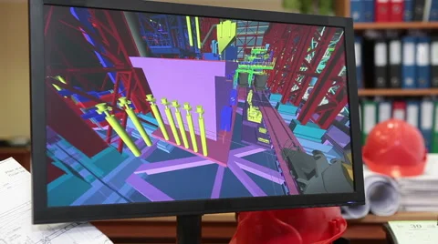 View of 3d model in pc monitor screen wi... | Stock Video | Pond5