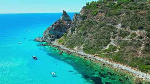View from above of crystal clear blue wa... | Stock Video | Pond5