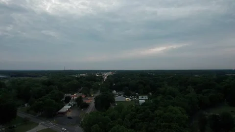 View from above of Ohio's roadside homes... | Stock Video | Pond5