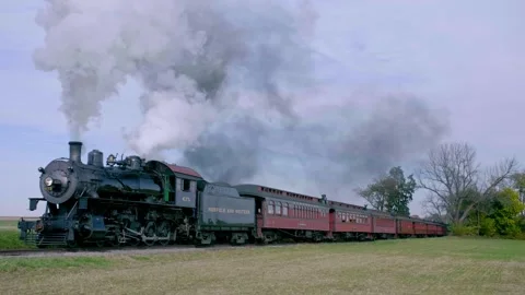 A View of an Antique Steam Passenger Tra... | Stock Video | Pond5