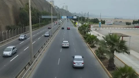 view of autonomous vehicles on the highw... | Stock Video | Pond5