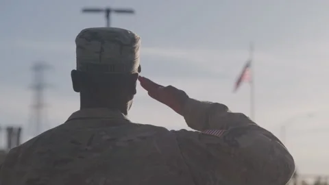 View From the Back of an Army Soldier Sa... | Stock Video | Pond5