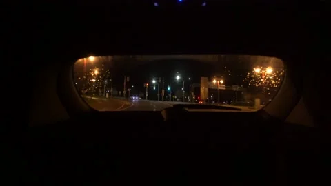 View from back rear window of SUV from i... | Stock Video | Pond5