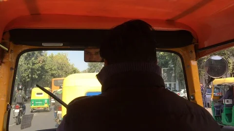 View from the Back Seat of an Auto Ricks... | Stock Video | Pond5