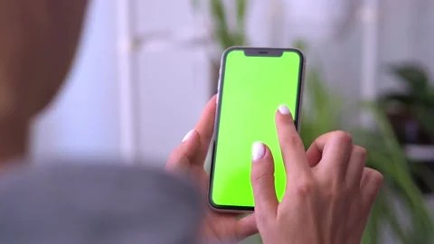 view from the back of Woman at Phone wit... | Stock Video | Pond5