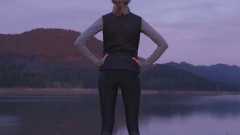 View From Behind of an Intense Female At... | Stock Video | Pond5