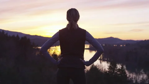 View From Behind of an Intense Female At... | Stock Video | Pond5