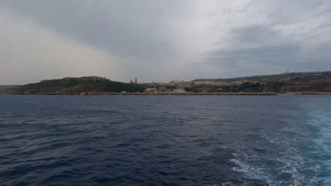 View from a boat over the water and coas... | Stock Video | Pond5