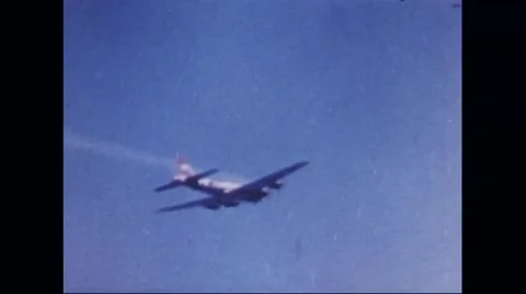 View of bombarded Boeing B-17 Flying Fortress's engine on fire ~ FREE ...