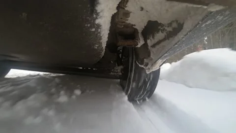 View from bottom of car on suspension an... | Stock Video | Pond5