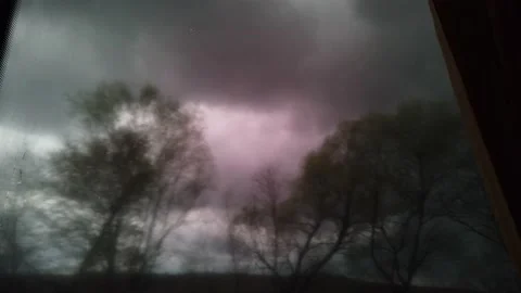 View from the bus window to the stormy s... | Stock Video | Pond5