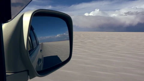 View from car window of rally Dakar in S... | Stock Video | Pond5