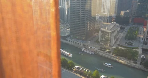 View of Chicago Skyline From Hotel Windo... | Stock Video | Pond5