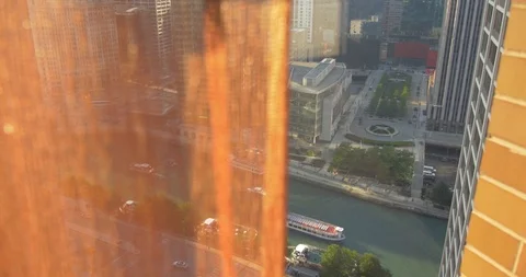 View of Chicago Skyline From Hotel Windo... | Stock Video | Pond5