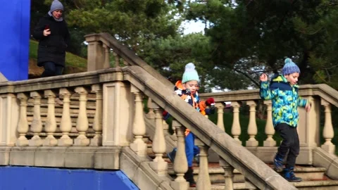 Kids Stairs Stock Video Footage | Royalty Free Kids Stairs Videos | Pond5