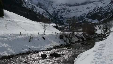 view of the Cirque de Gavarnie under clo... | Stock Video | Pond5