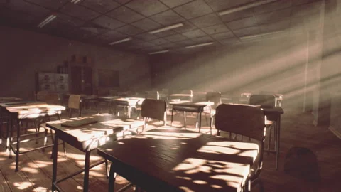 View to classroom with tables and small ... | Stock Video | Pond5