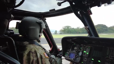 View from cockpit U.S. Army Aviation Bat... | Stock Video | Pond5