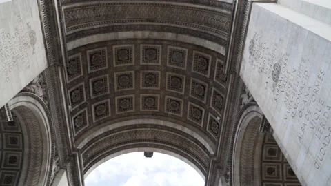 View Of Coffered Ceiling At The Arc de T... | Stock Video | Pond5