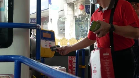 view to the contactless payment touch pa... | Stock Video | Pond5