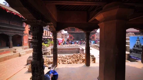 View of Dattatraya Temple at Durbar squa... | Stock Video | Pond5