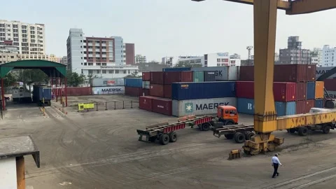 View Of Dhaka Inland Container Depot Wit... | Stock Video | Pond5