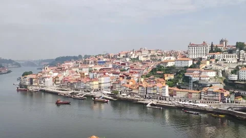 view of the Douro, the city of Porto and... | Stock Video | Pond5