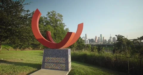View of downtown Houston from Leonel Ca... | Stock Video | Pond5