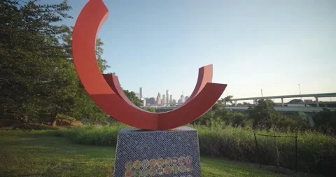 View of downtown Houston from Leonel Ca... | Stock Video | Pond5