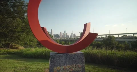 View of downtown Houston from Leonel Ca... | Stock Video | Pond5