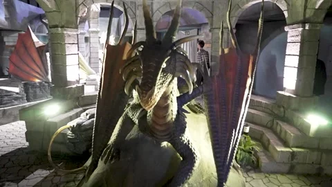 A view of the dragon in Jurassic Park | Stock Video | Pond5