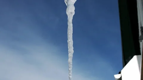 View at dripping water from melting froz... | Stock Video | Pond5