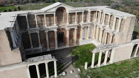 View from drone of notable ruins of Roma... | Stock Video | Pond5