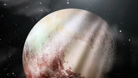 View of the Dwarf Planet Called Pluto Ag... | Stock Video | Pond5