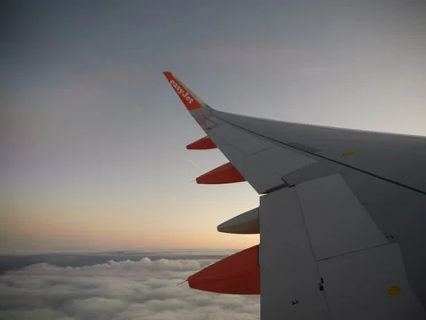 View from an Easyjet airplane window of ... | Stock Video | Pond5