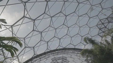 View Of The Eden Project Windows From Th... | Stock Video | Pond5