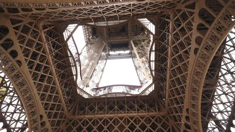 View on Eiffel Tower in Paris from below... | Stock Video | Pond5