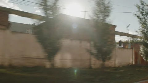 View fro the window of a moving car on t... | Stock Video | Pond5