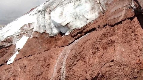 View of the glacier and ice flow at the ... | Stock Video | Pond5