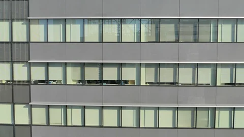A view of the glass windows of the build... | Stock Video | Pond5