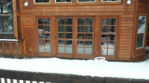 View Going Up From a Cabin's Deck to Get... | Stock Video | Pond5