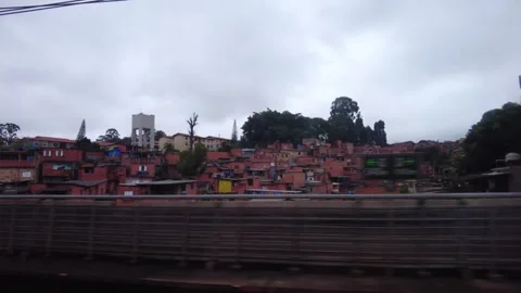 View of houses in slums from the window ... | Stock Video | Pond5